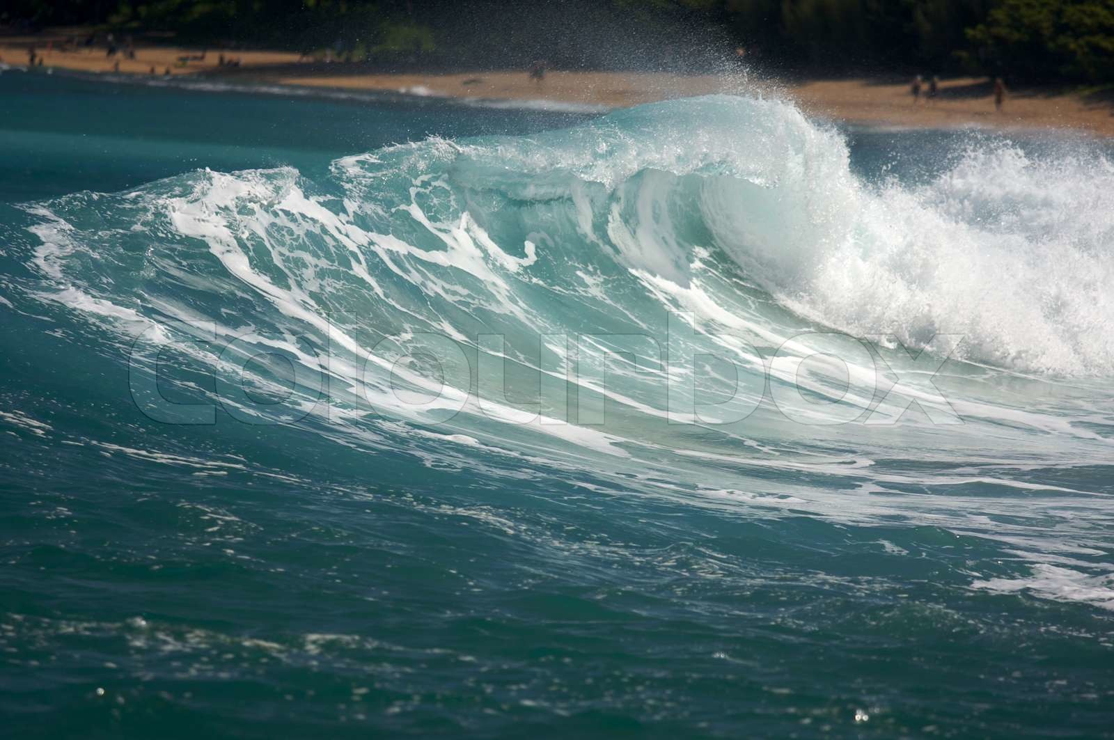 Dramatic Shorebreak Wave | Stock image | Colourbox