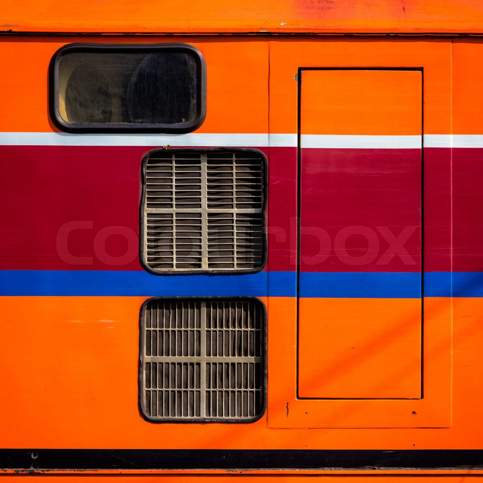 Orange train | Stock image | Colourbox