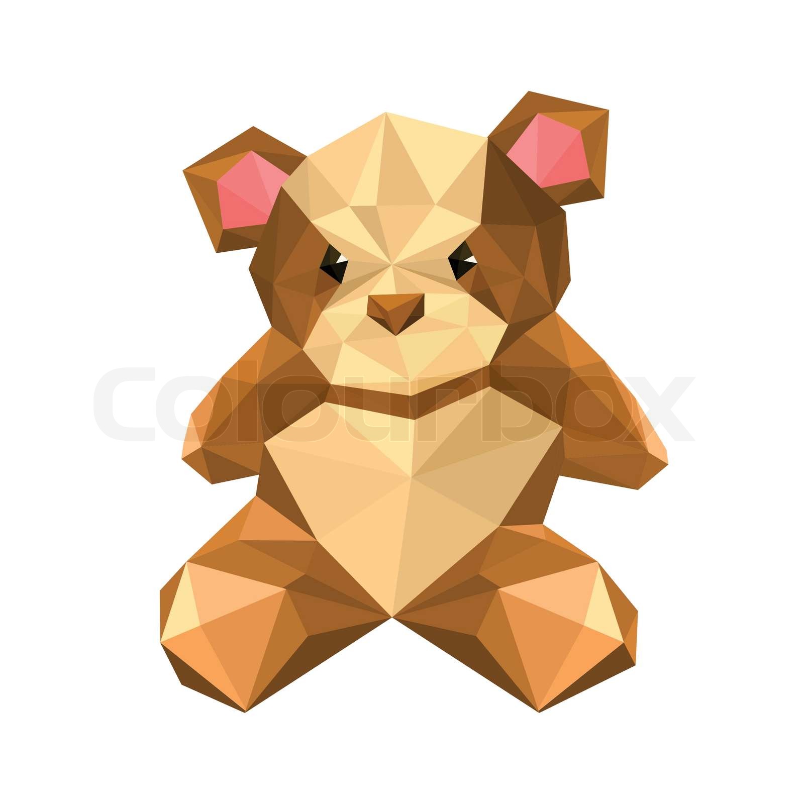 Illustration of abstract teddy bear | Stock vector | Colourbox