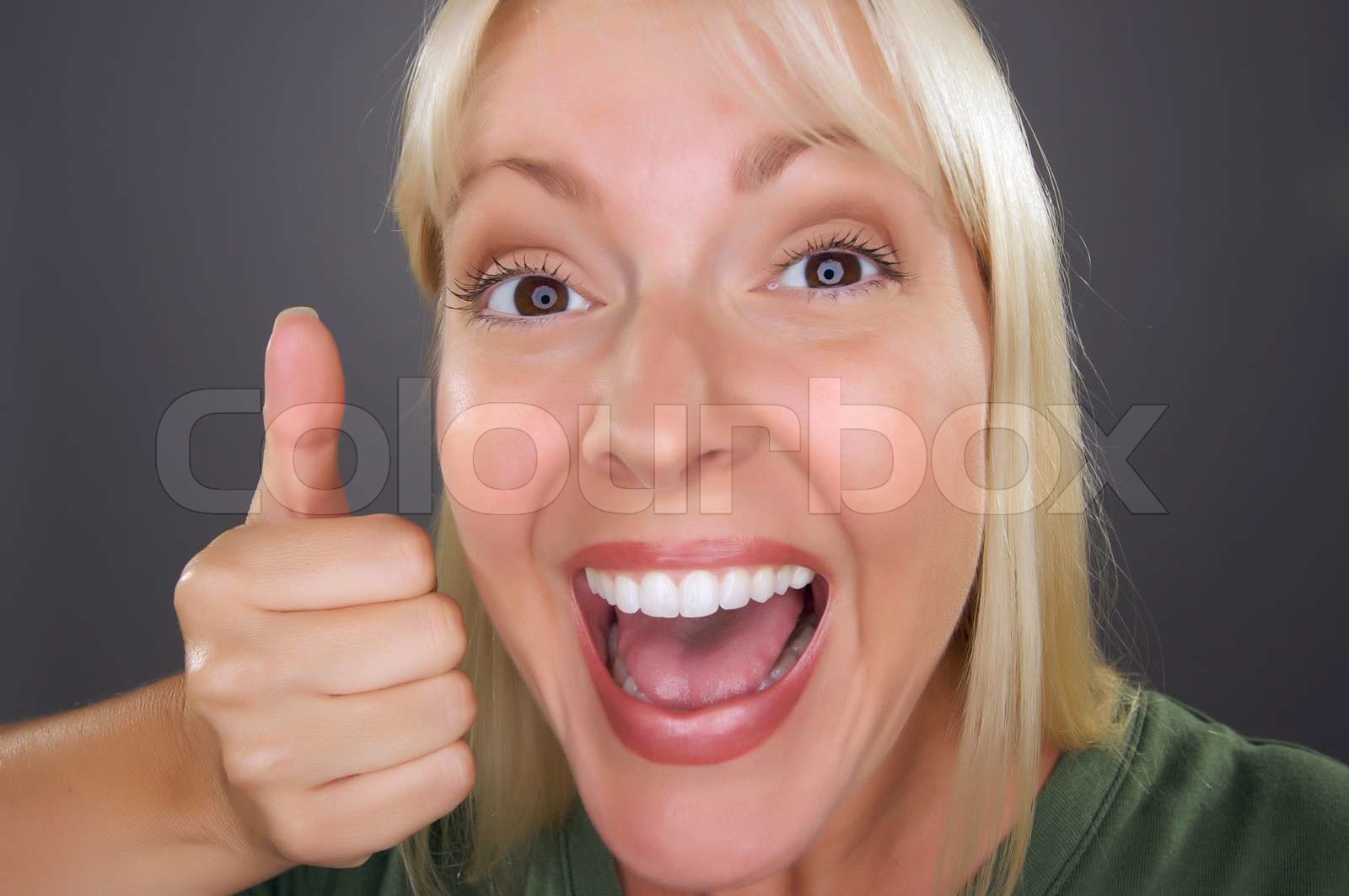 Beautiful Woman with a Thumbs Up | Stock image | Colourbox