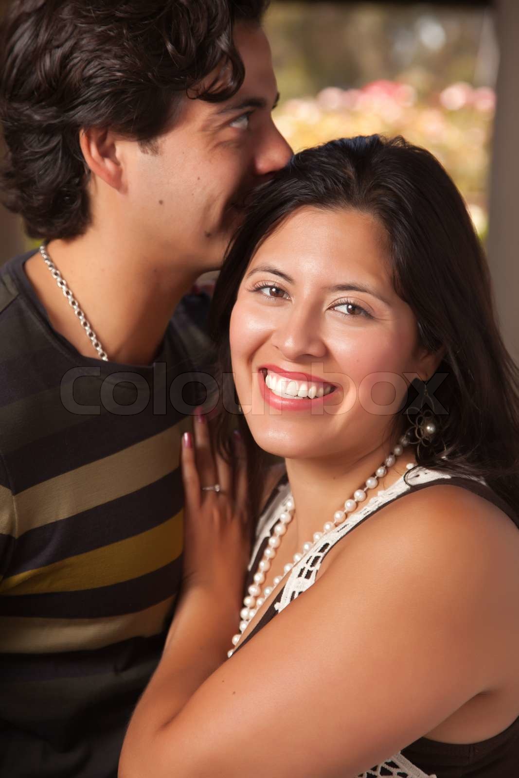 Attractive Hispanic Couple Portrait Outdoors | Stock image | Colourbox