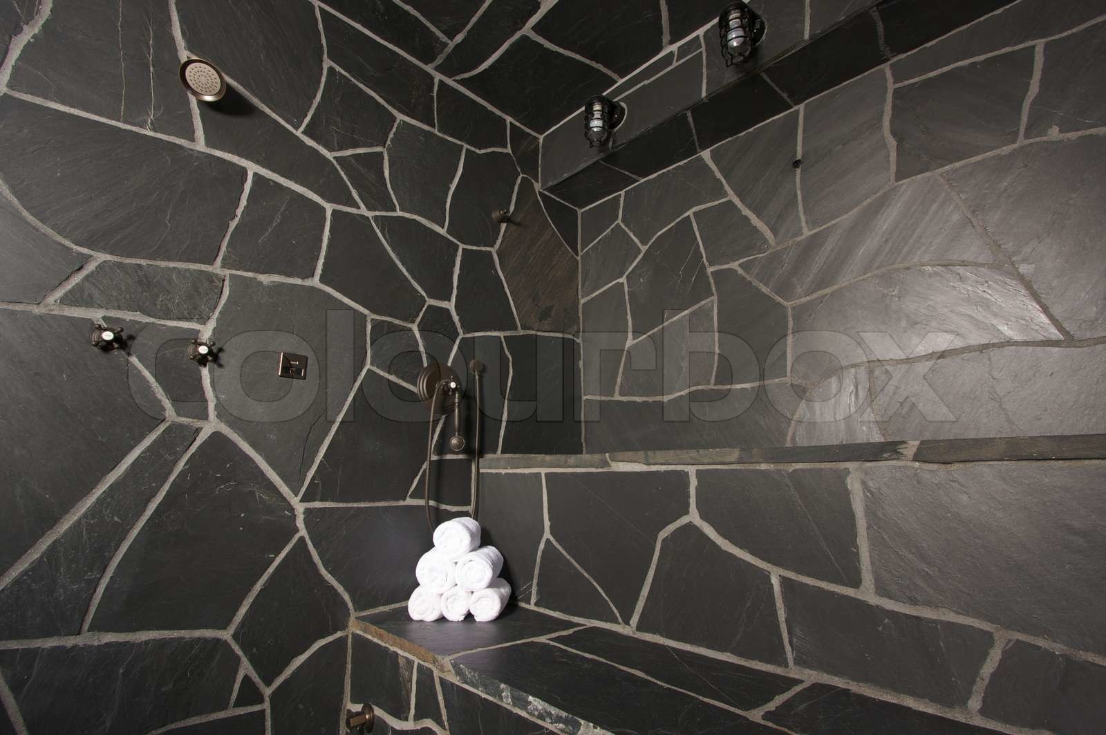 Slate River Rock Steam Room | Stock image | Colourbox