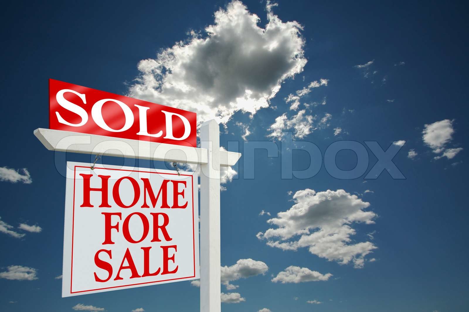 Sold Home For Sale Sign | Stock image | Colourbox