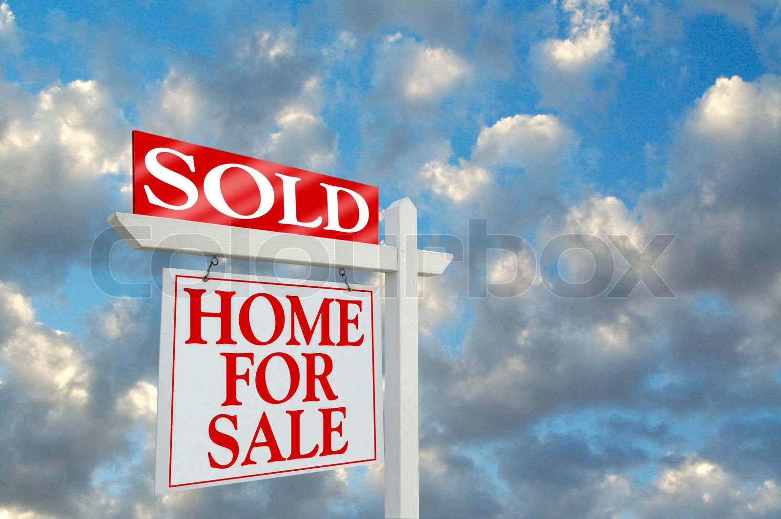 Sold Home For Sale Sign | Stock image | Colourbox