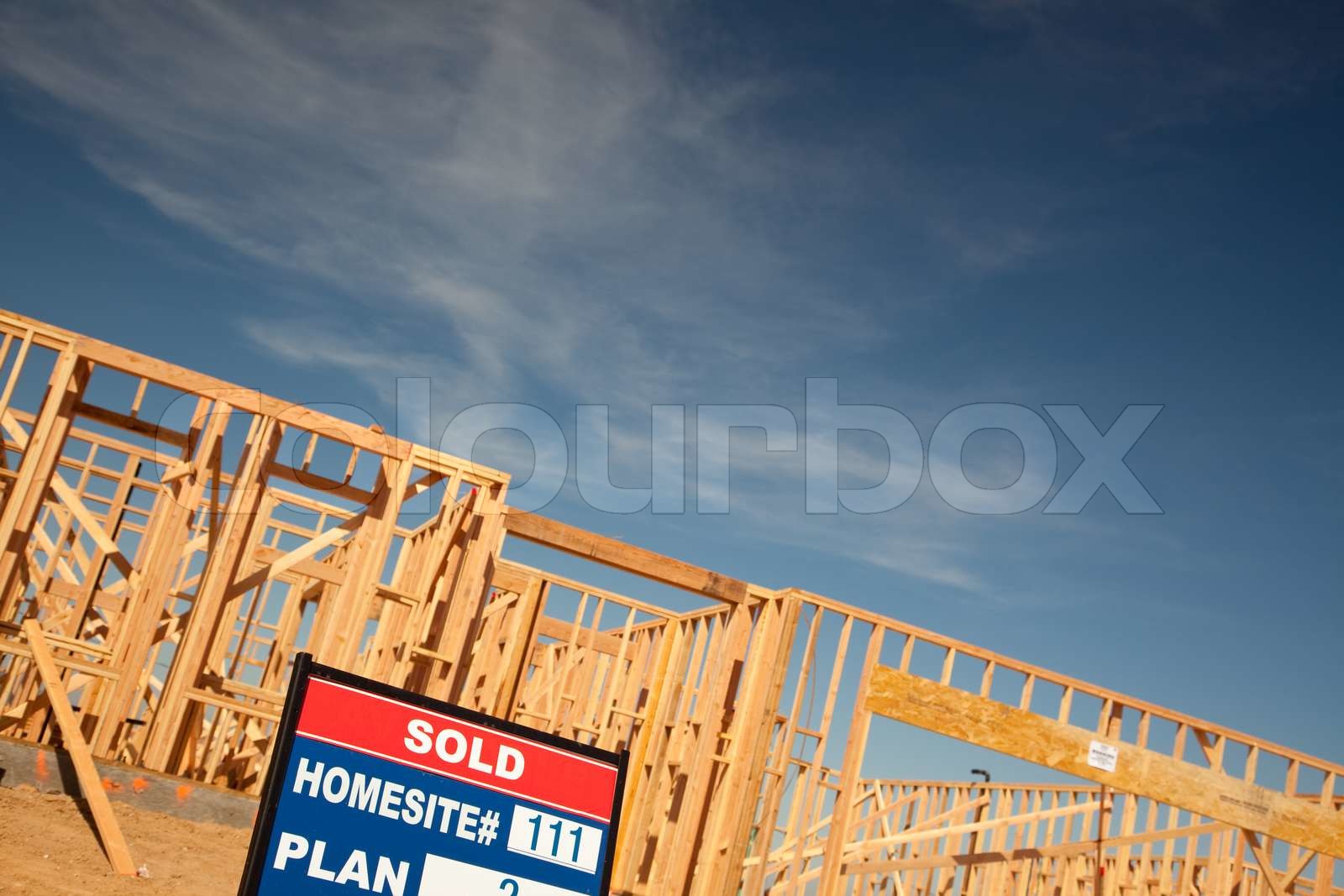 Sold Lot Sign at New Home Construction Site | Stock image | Colourbox