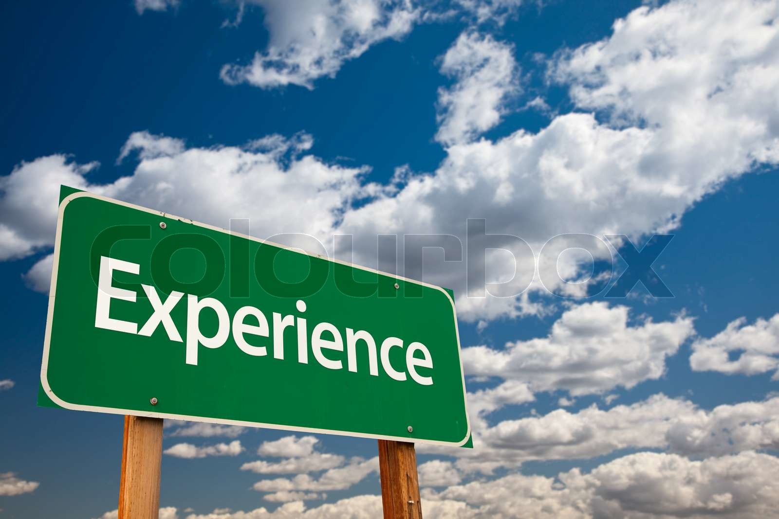 Experience Green Road Sign | Stock image | Colourbox