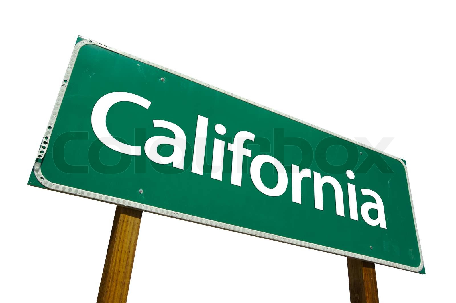 Green California Road Sign | Stock image | Colourbox