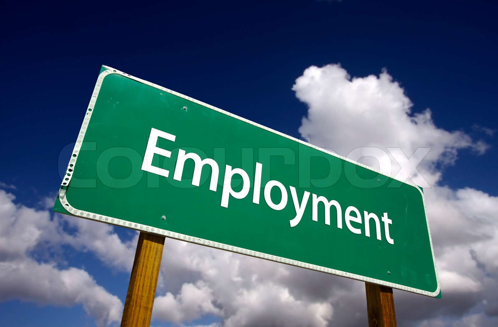 Employment Road Sign | Stock image | Colourbox