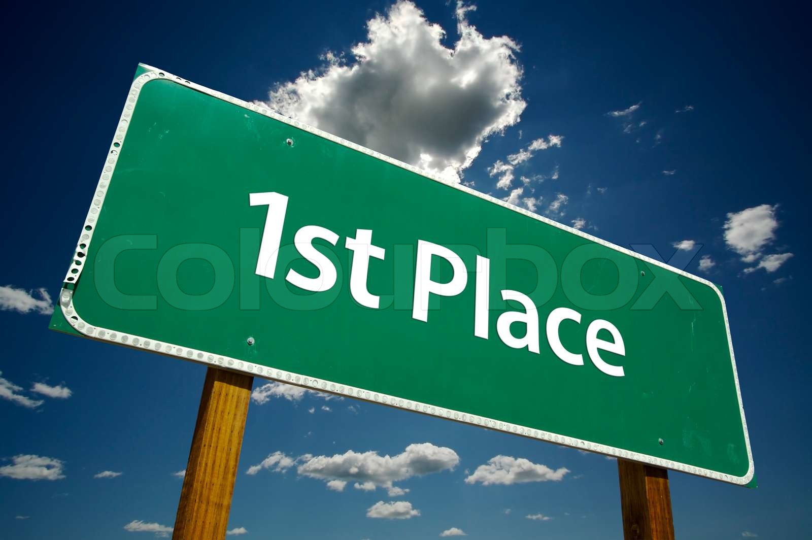 1st Place Road Sign | Stock image | Colourbox