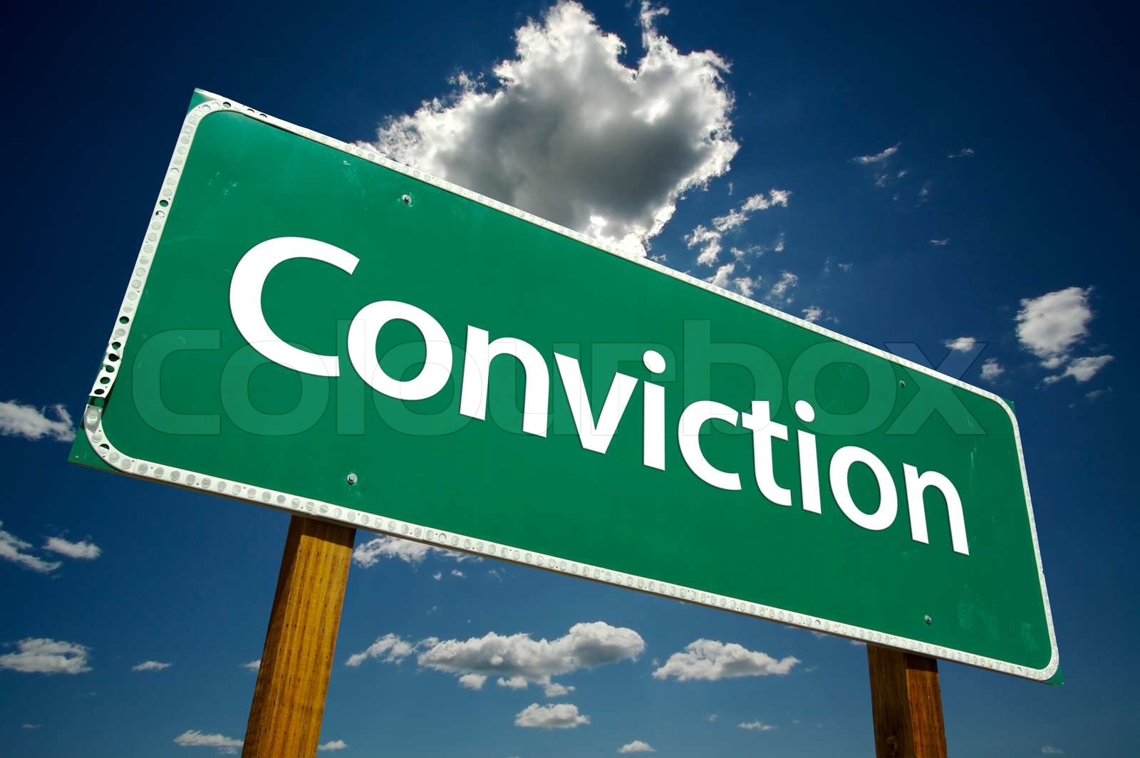 Conviction Road Sign | Stock image | Colourbox