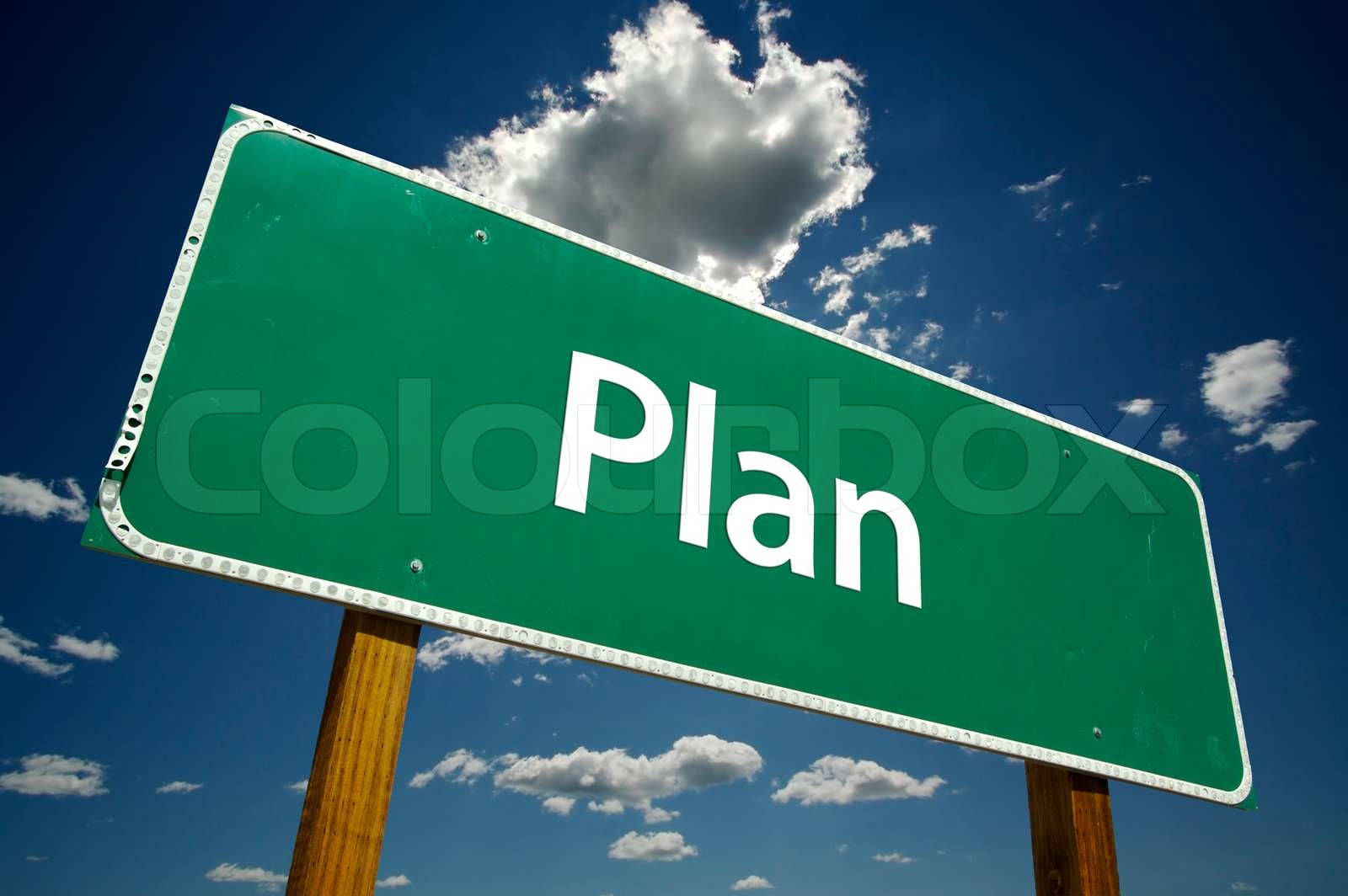 Plan Road Sign | Stock image | Colourbox