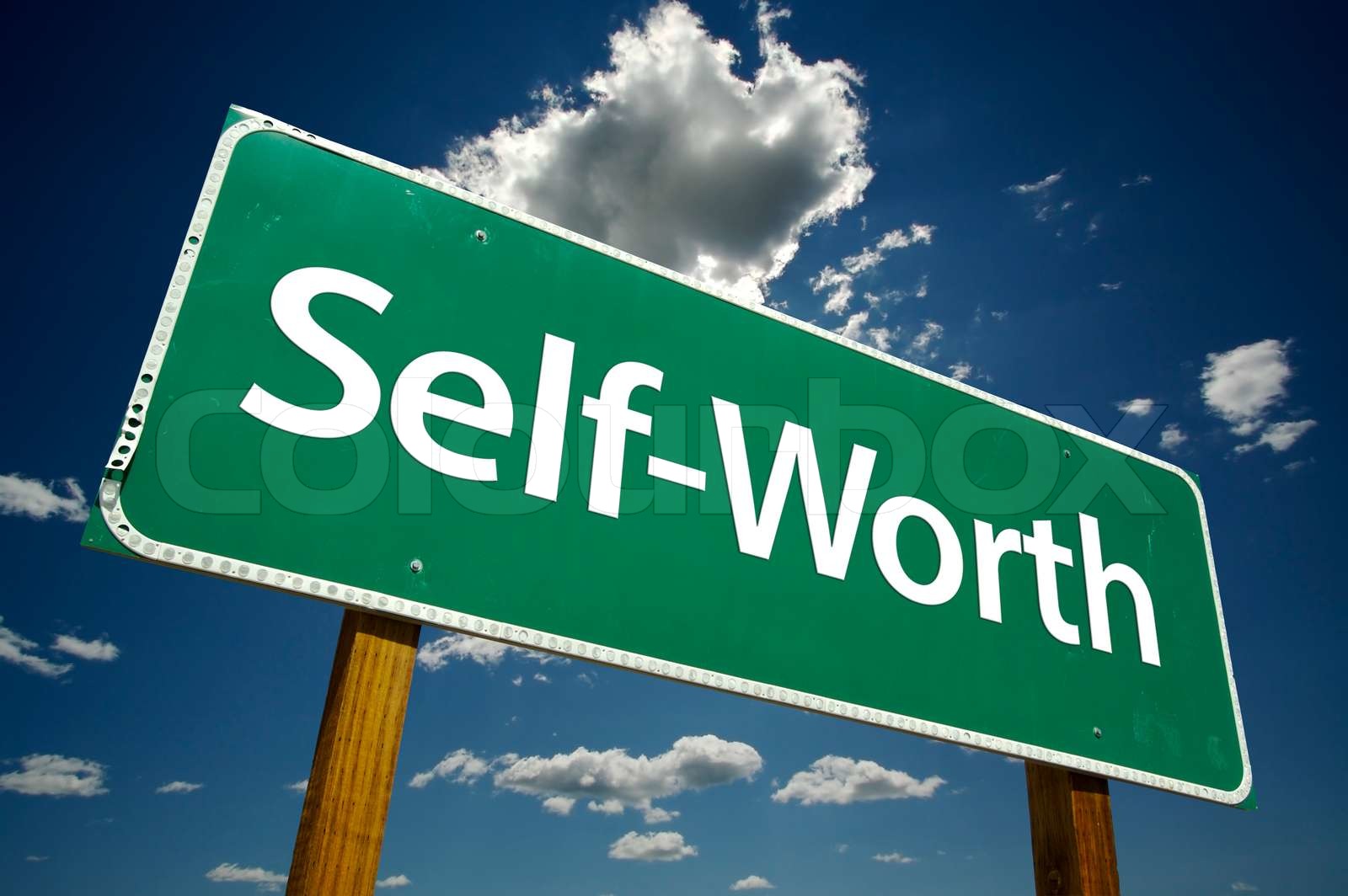 Self-Worth Road Sign | Stock image | Colourbox