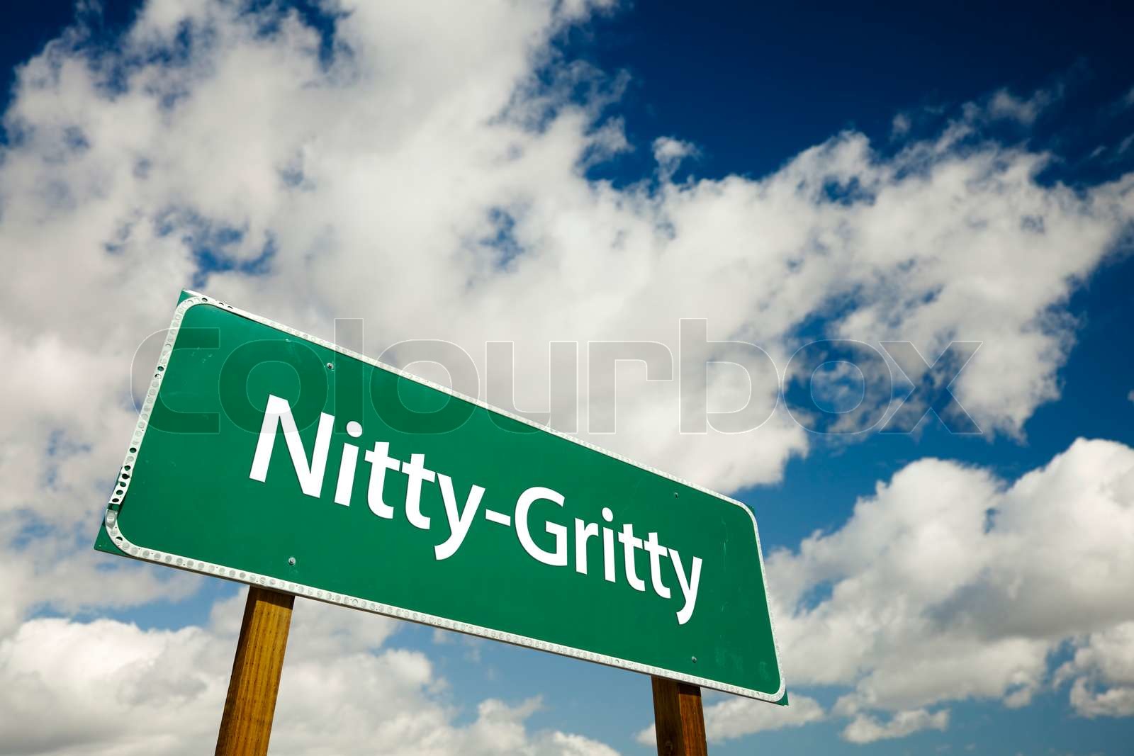 Nitty-Gritty Road Sign | Stock image | Colourbox