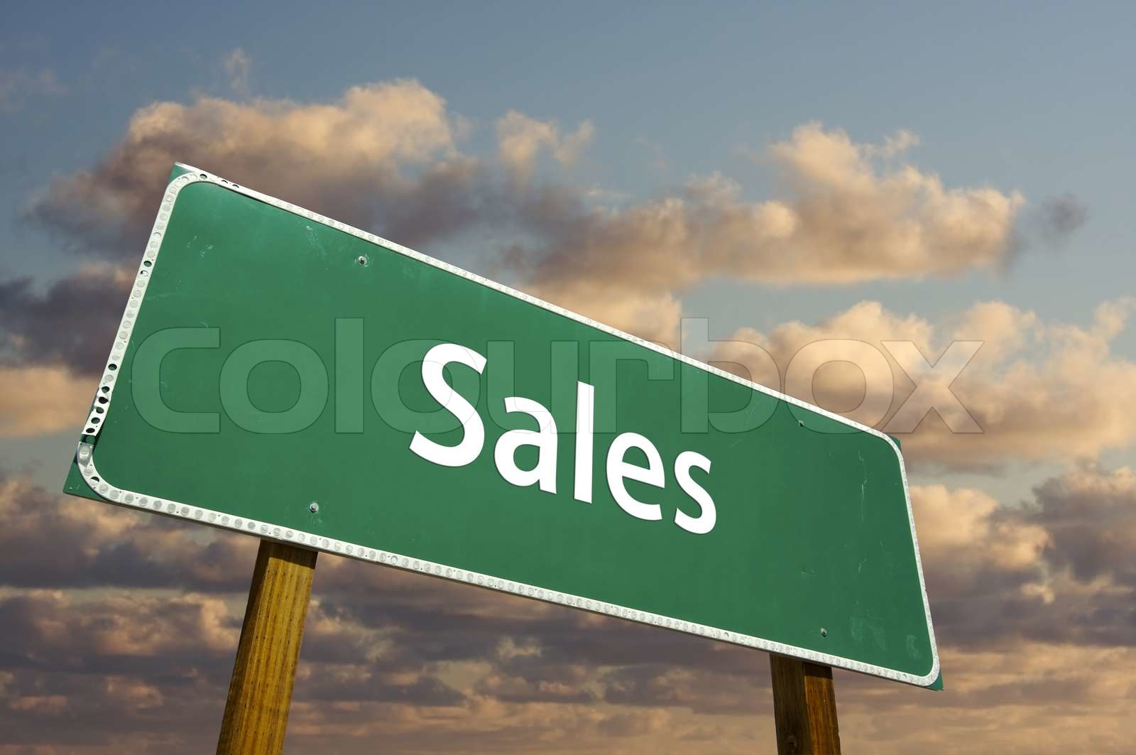 Sales Green Road Sign | Stock image | Colourbox