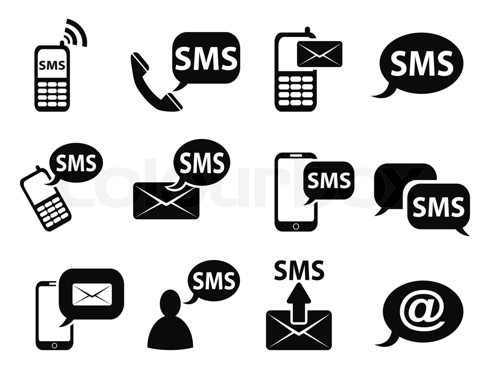 sms icons set | Stock vector | Colourbox
