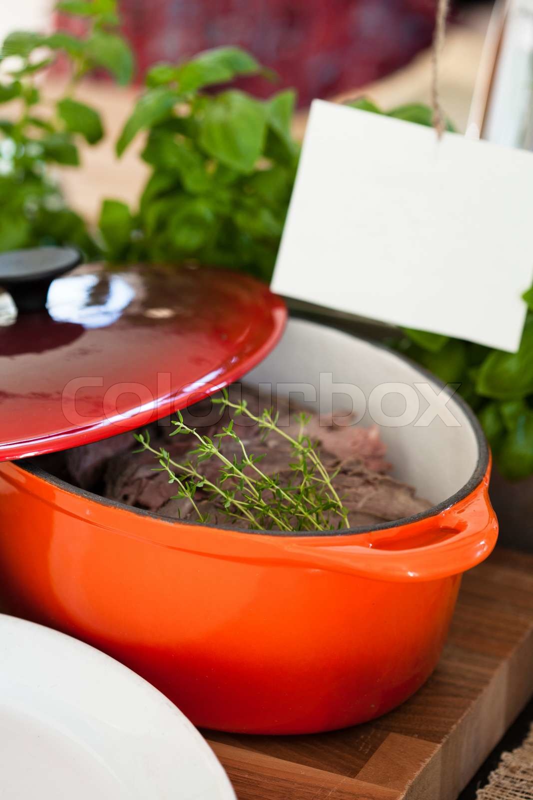 Pot of cooked beef | Stock image | Colourbox