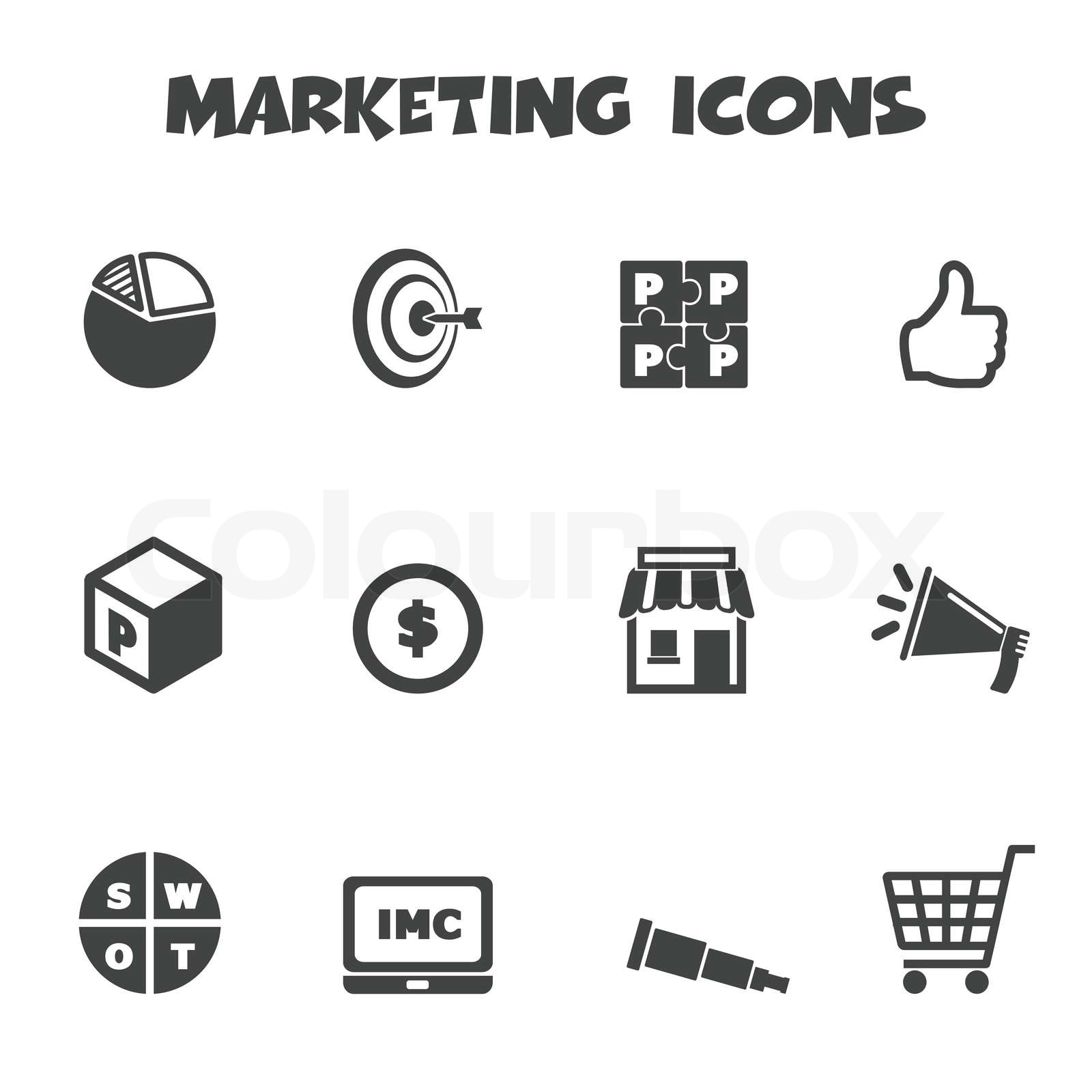 marketing icons | Stock vector | Colourbox