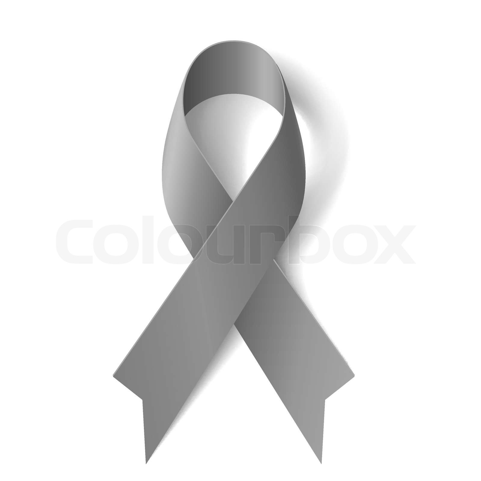 Gray ribbon | Stock vector | Colourbox