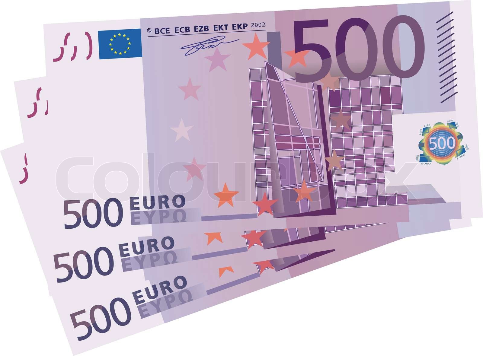 500 Euro bills | Stock vector | Colourbox
