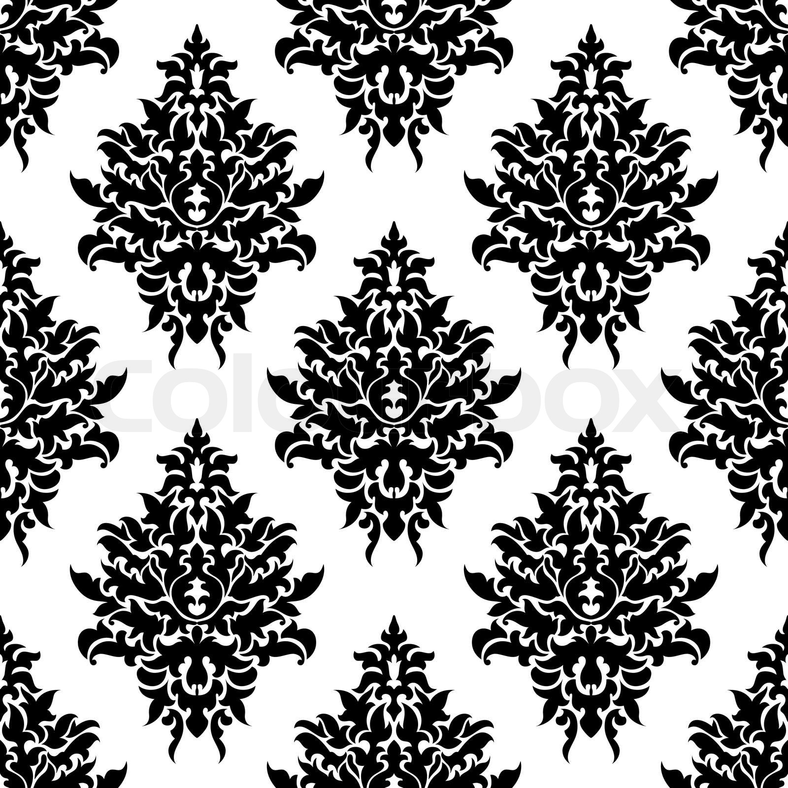 Seamless floral damask pattern | Stock vector | Colourbox