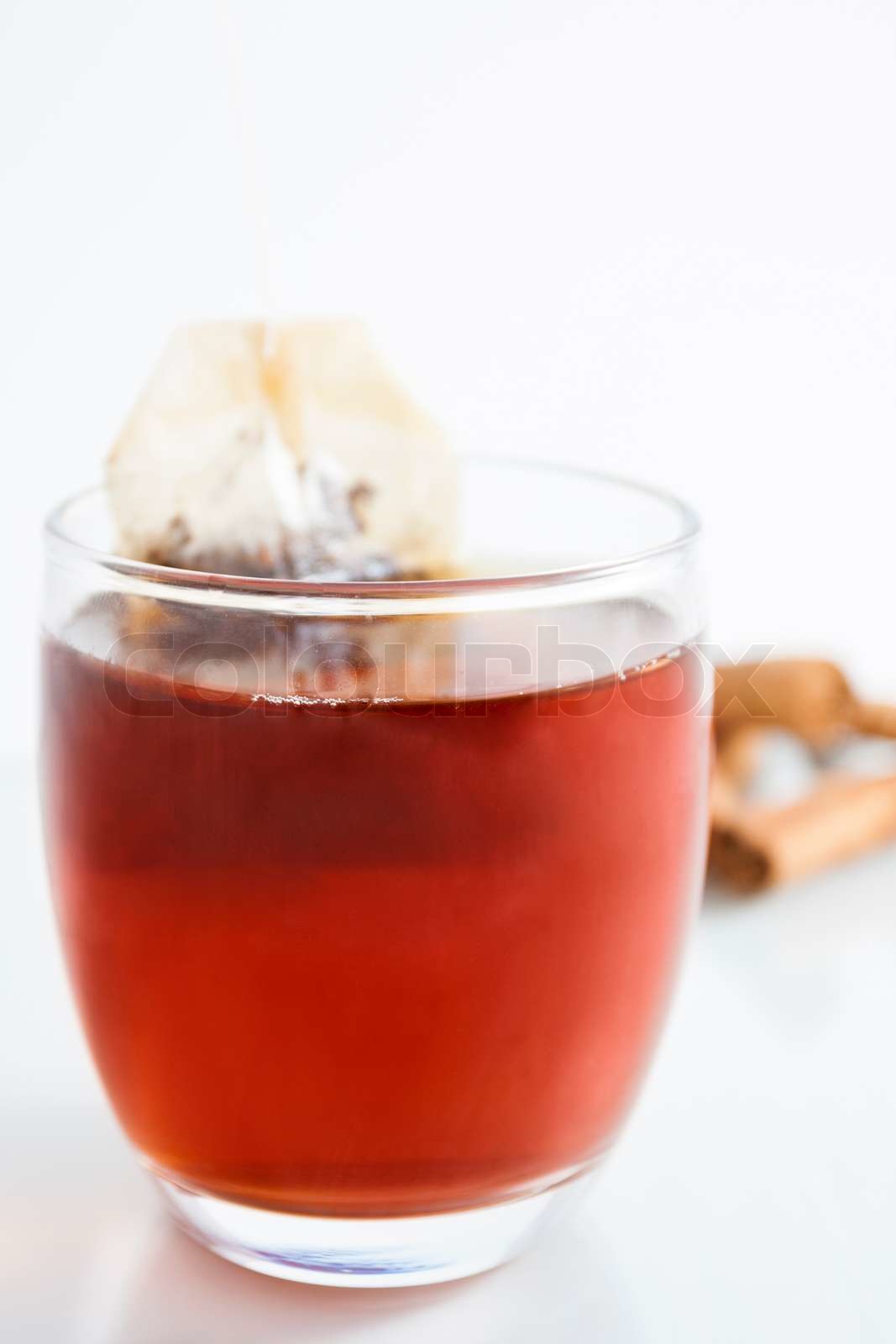 Glass of red tea | Stock image | Colourbox