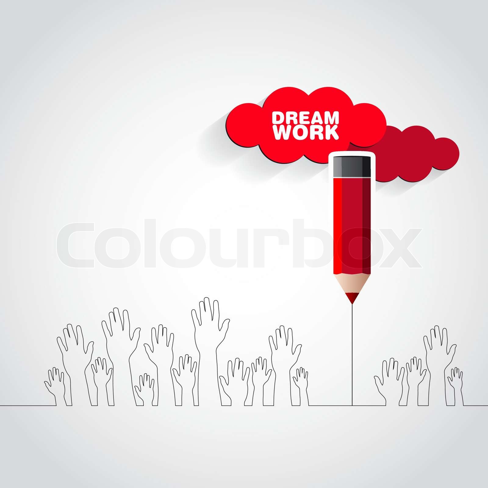 Dream job or work - conceptual logo eps10 illustration | Stock vector ...