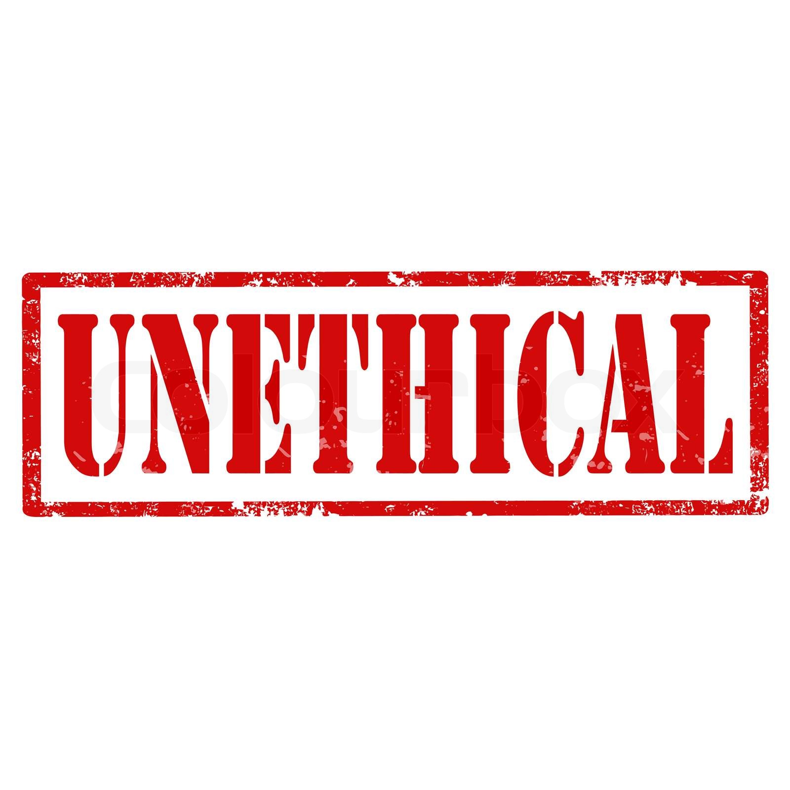 Unethical-stamp | Stock vector | Colourbox