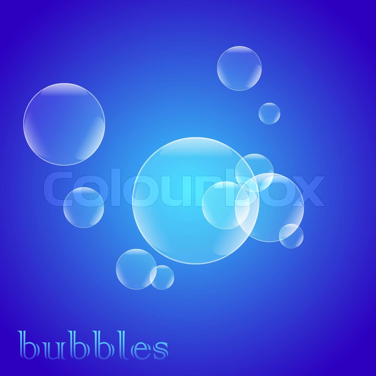 bright blue soap bubbles | Stock image | Colourbox
