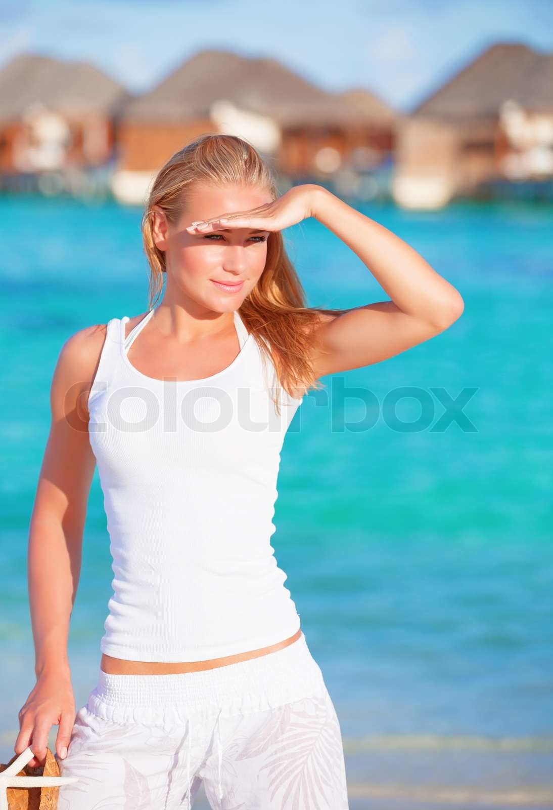 hübsch das Haus am Strand | Stock Bild | Colourbox