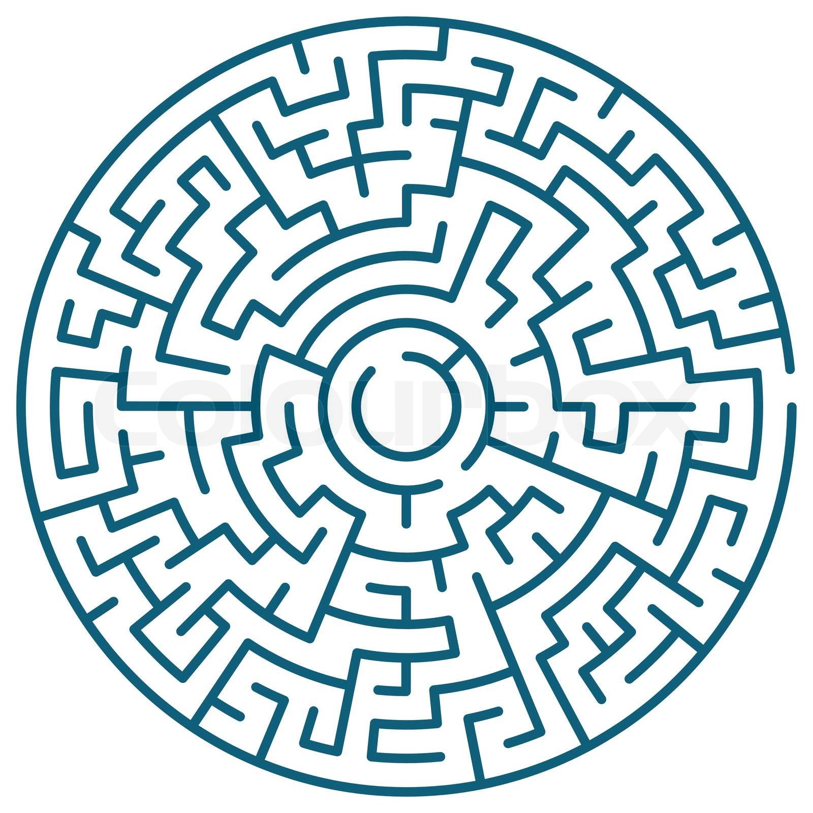 Round maze | Stock vector | Colourbox