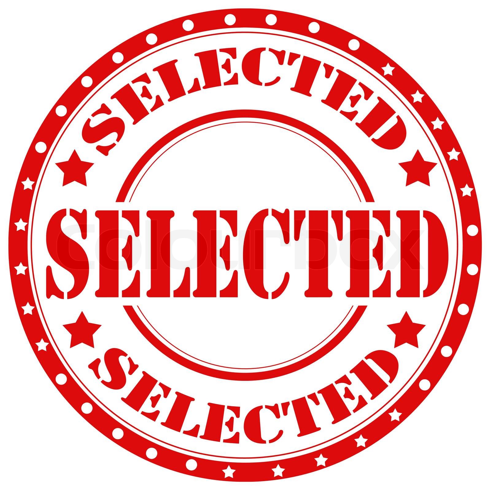 Selected-stamp | Stock vector | Colourbox