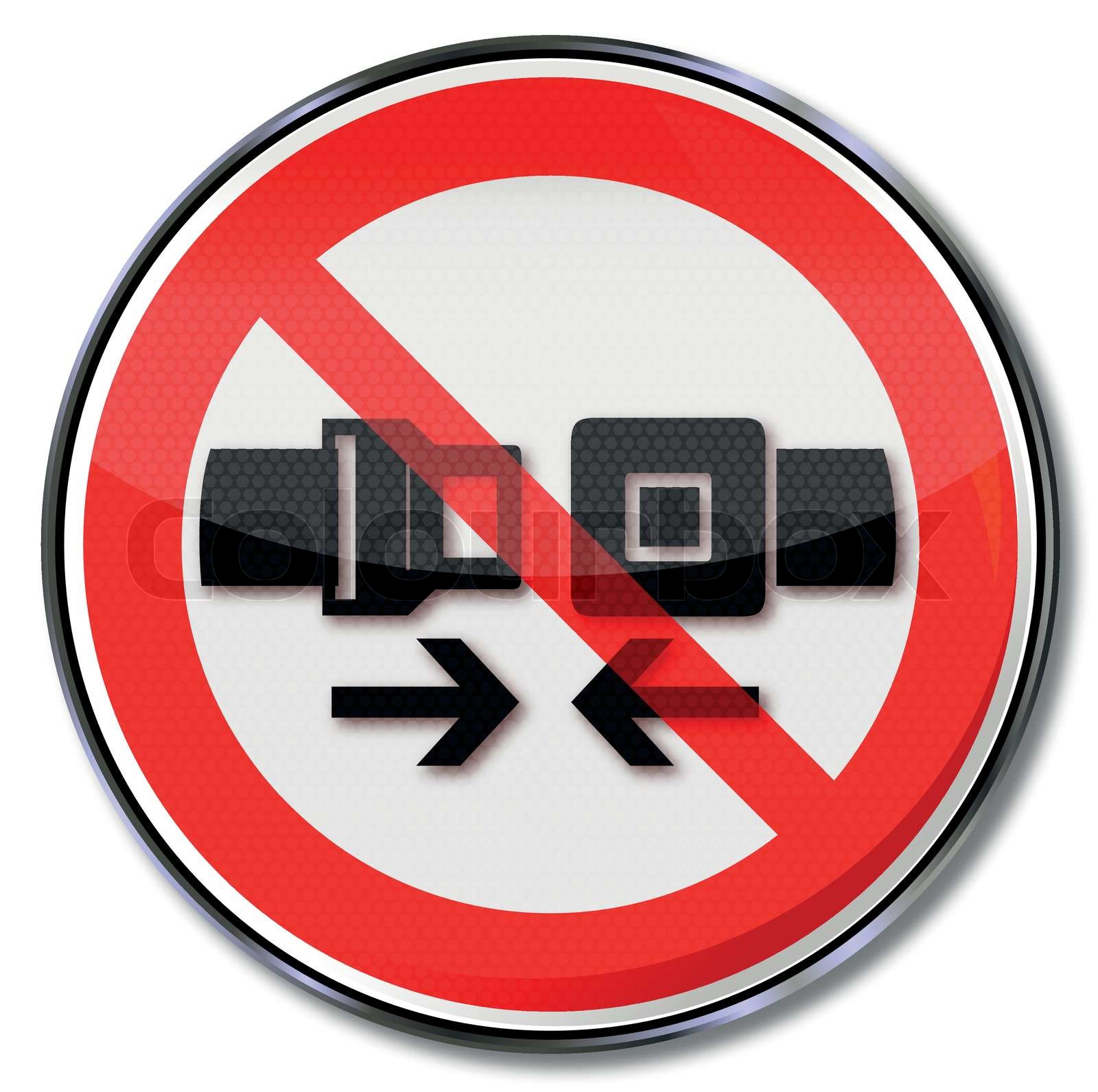 Schild Bitte nicht festmachen oder anschnallen | Stock-Vektor | Colourbox