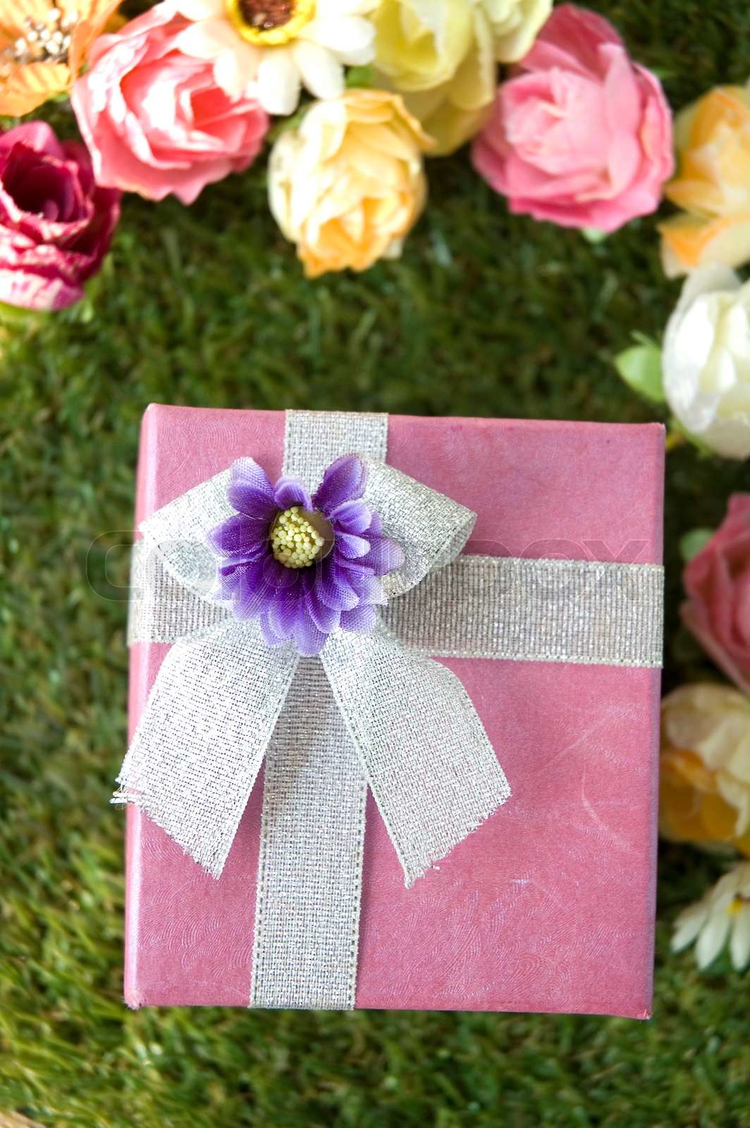 pink gift box | Stock image | Colourbox