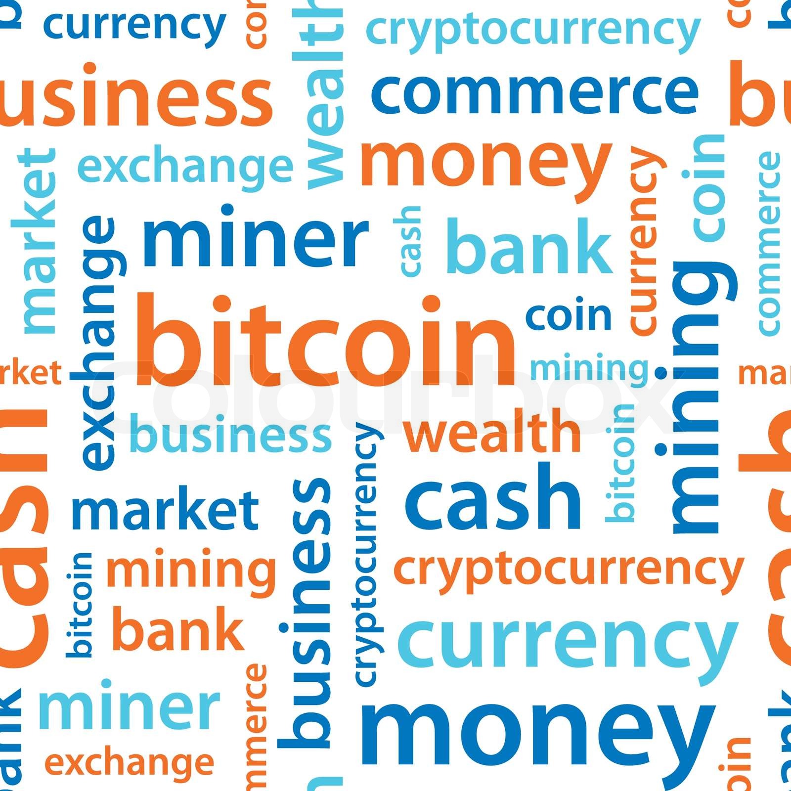 bitcoin text seamless pattern | Stock vector | Colourbox