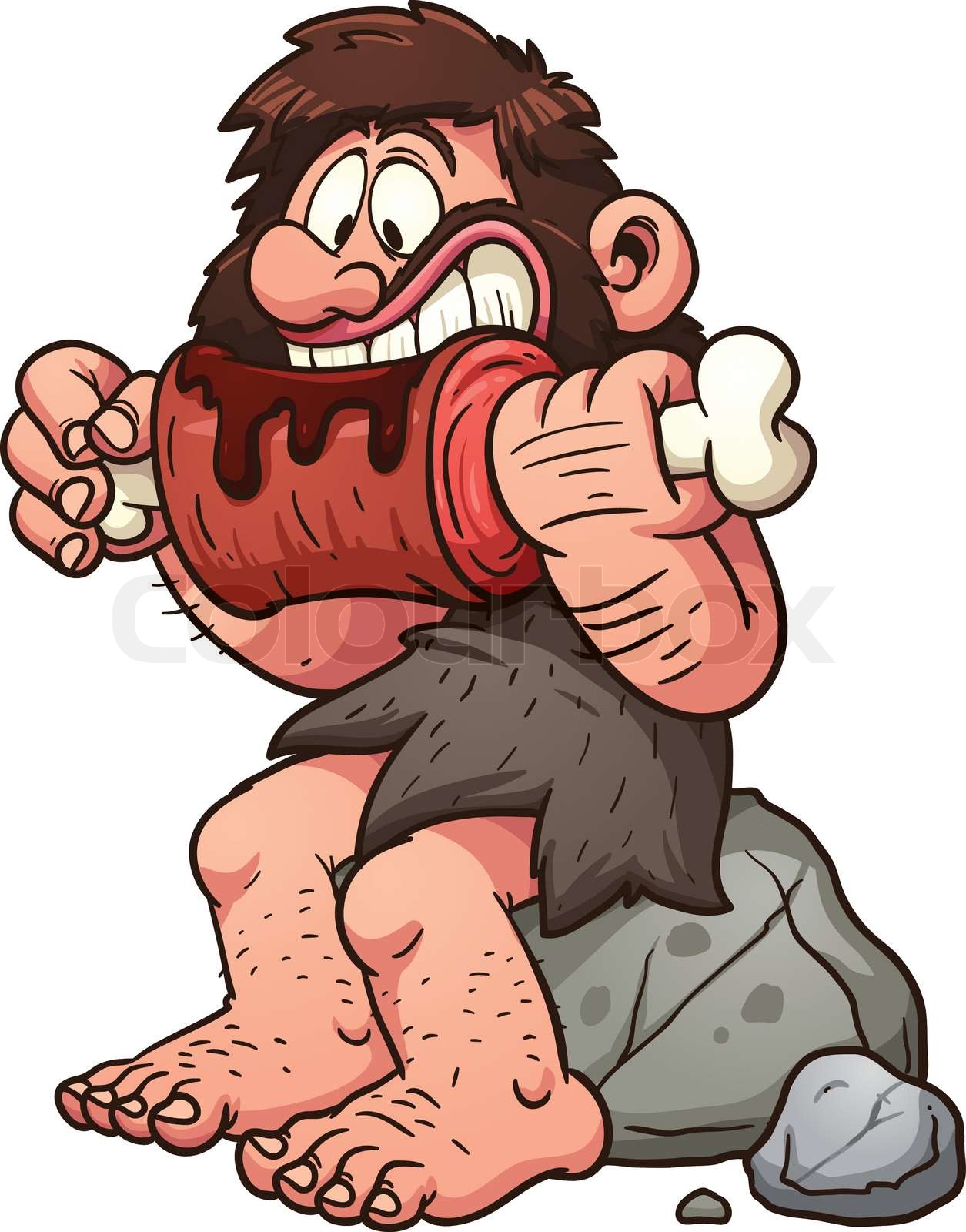 Cartoon caveman | Stock vector | Colourbox