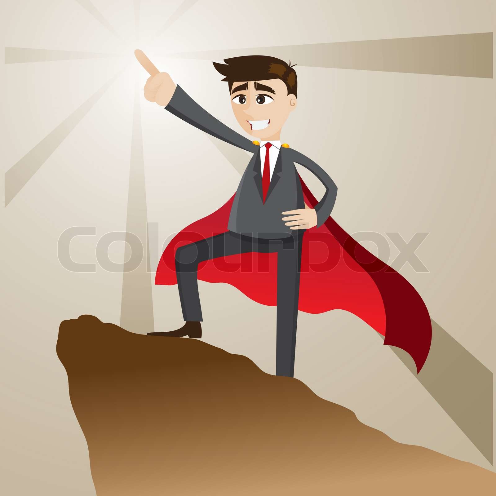 Cartoon Geschäftsmann als Anführer form | Stock-Vektor | Colourbox