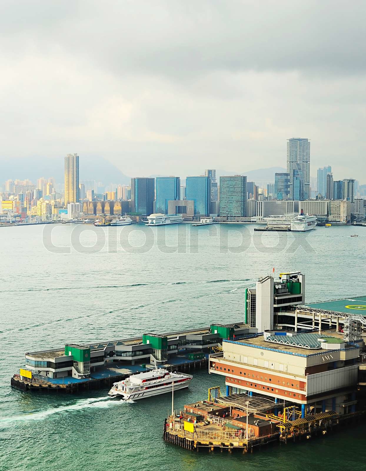 Ferry pier in Hong Kong | Stock image | Colourbox