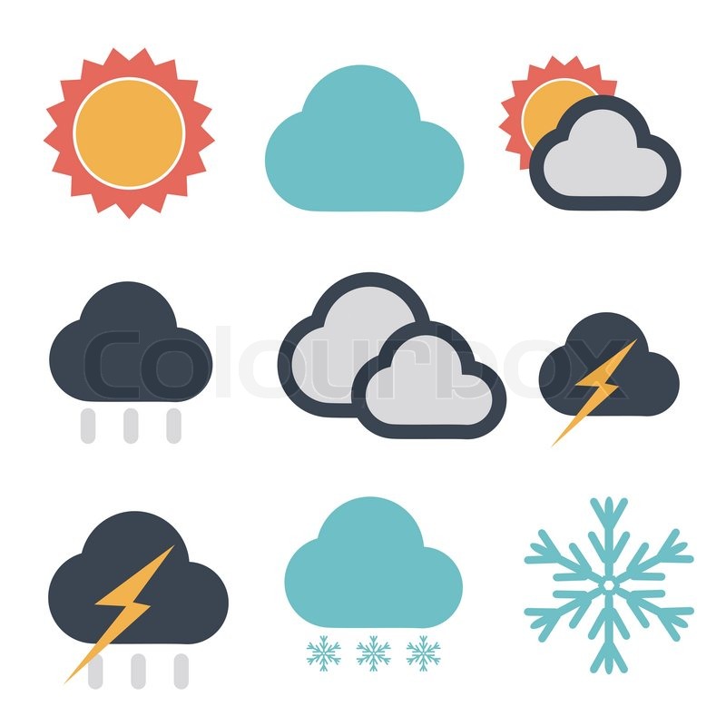 Prognose Icon-set | Stock-Vektor | Colourbox