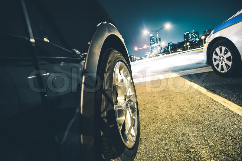 Red Light Traffic Stop. Two Cars ... | Stock image | Colourbox