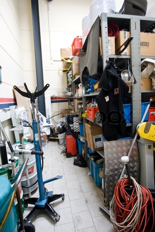 Messy storage room | Stock image | Colourbox