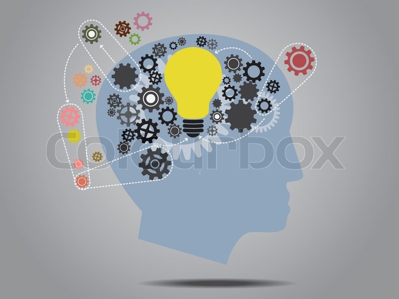 Concept of Human thinking model vector ... | Stock vector | Colourbox