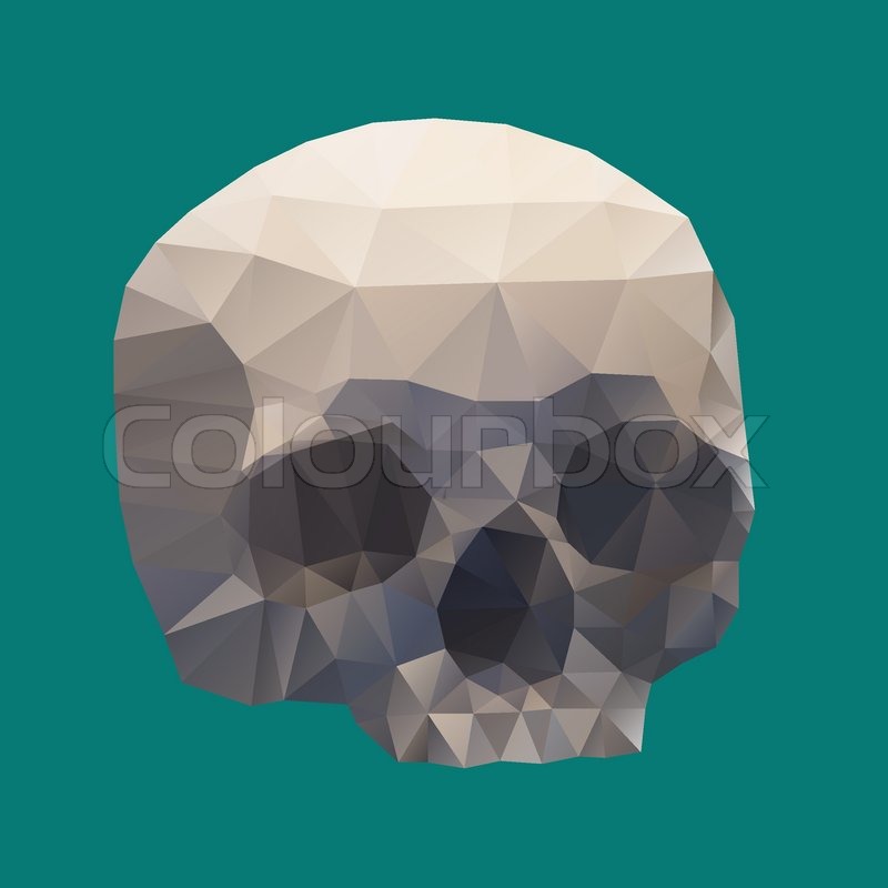 Human Skull in a Triangular Style. ... | Stock vector | Colourbox