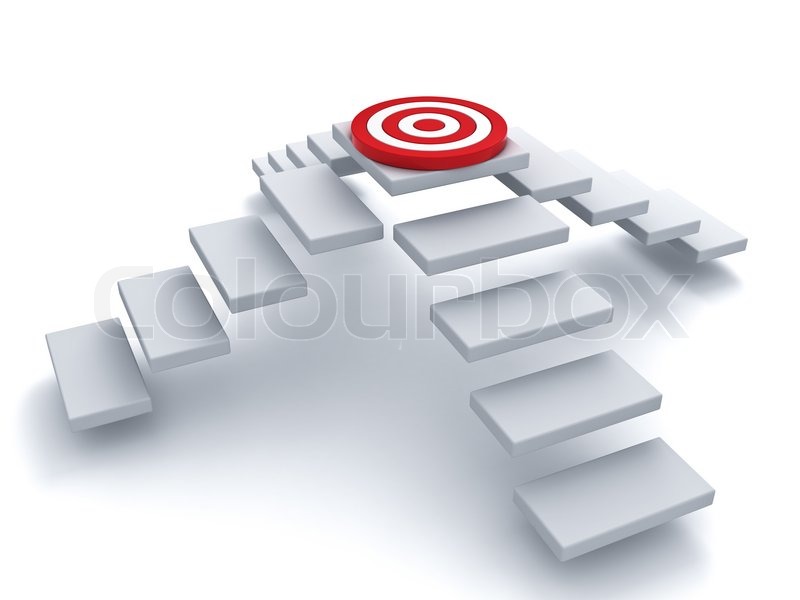 Many ways to step up to the goal target ... | Stock image | Colourbox