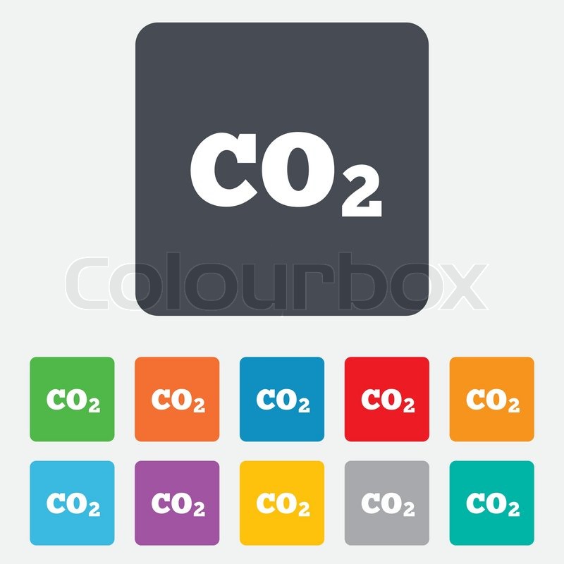 CO2 carbon dioxide formula sign icon. ... | Stock vector | Colourbox