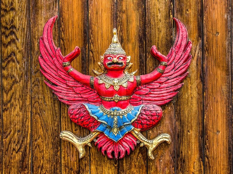 Carving wood of garuda thai style | Stock image | Colourbox