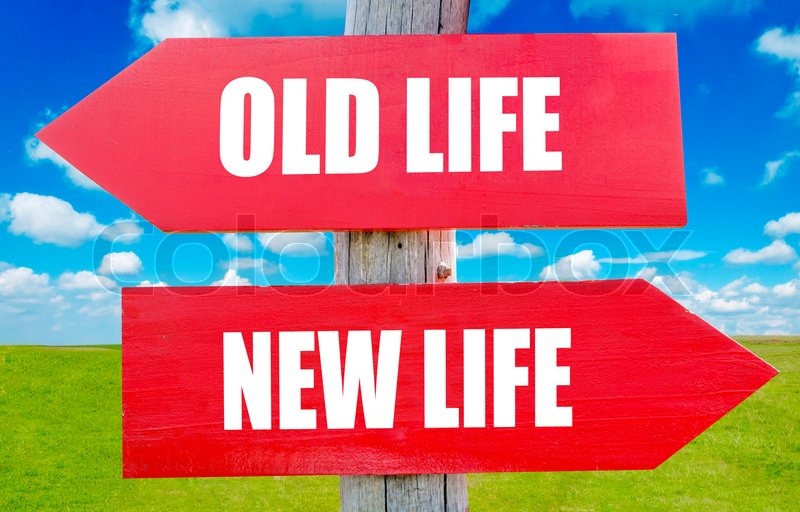 Old and new life choice showing ... | Stock image | Colourbox