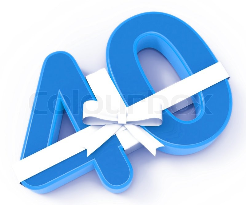 Zahl vierzig mit Multifunktionsleiste ... | Stock Bild | Colourbox