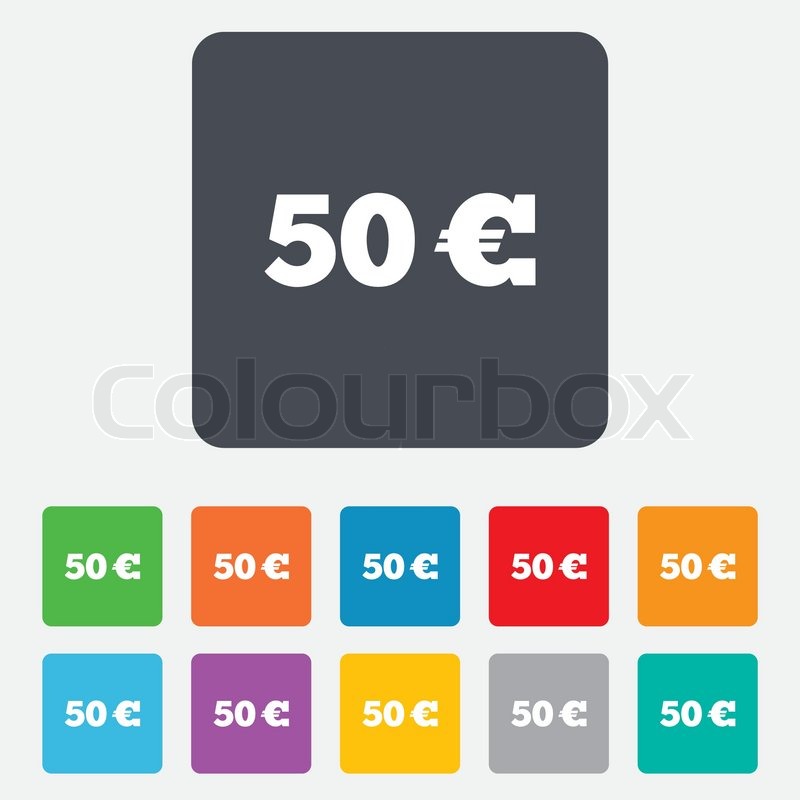 50 Euro-Zeichen-Symbol. ... | Stock-Vektor | Colourbox
