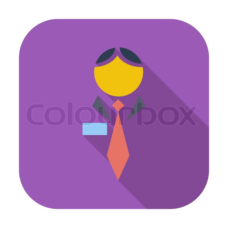 Human. Single flat color icon. Vector ... | Stock vector | Colourbox