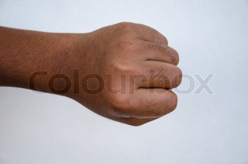 Children fist on white background | Stock image | Colourbox